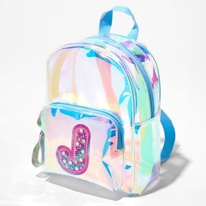 Claire's | Accessories | Claires Holographic Initial Mini Backpack ...